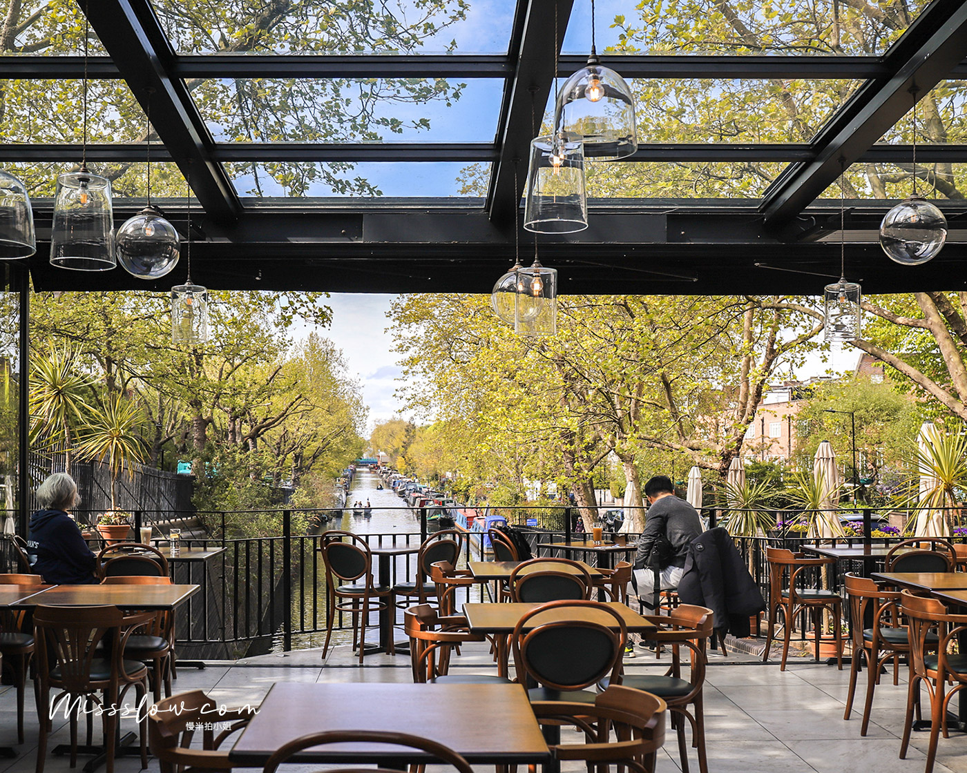 倫敦小威尼斯餐廳-Cafe Laville｜絕美的開放式玻璃屋，近距離欣賞運河景